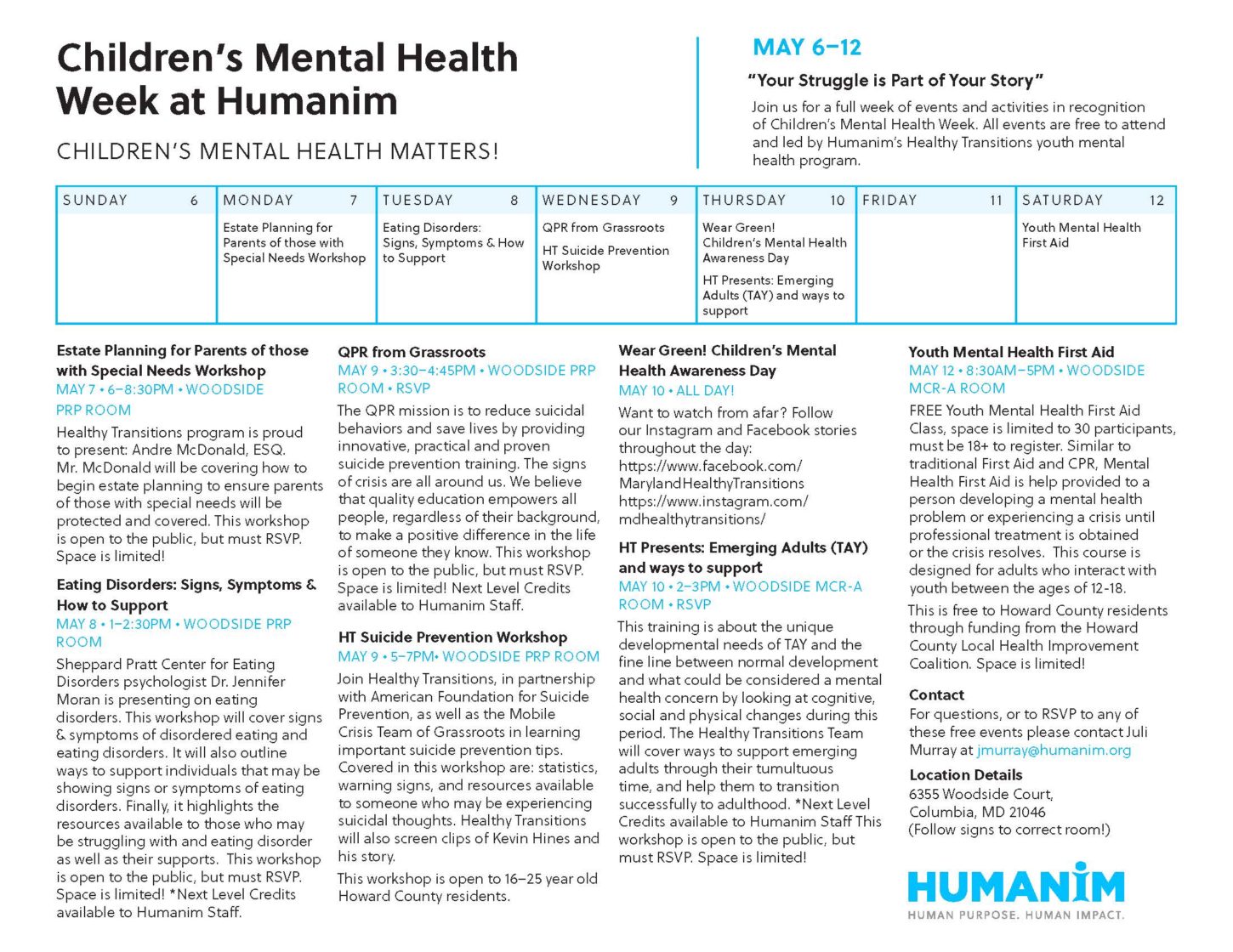 Join us for Children's Mental Health Week! - Humanim