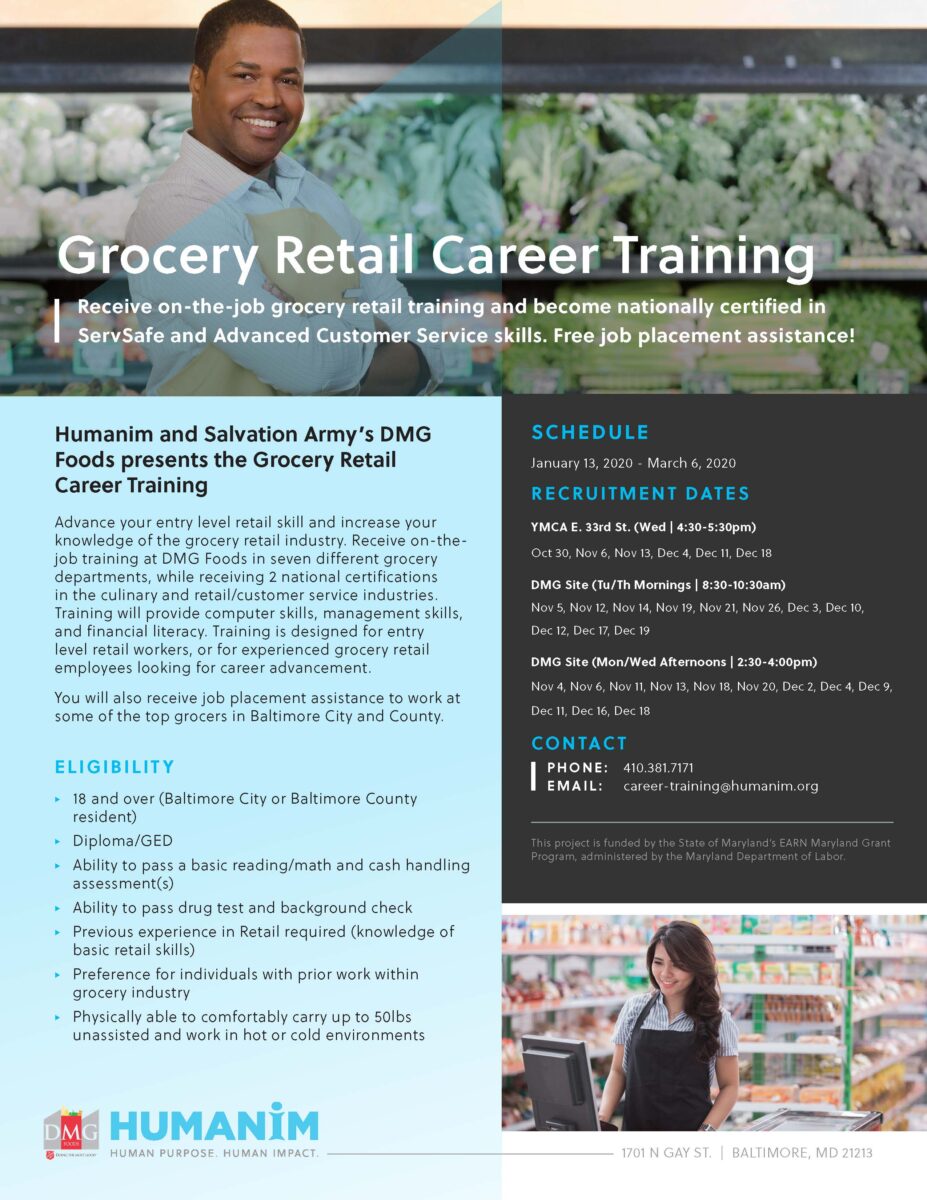 Free Grocery Retail Career Training Program - January 2020 - Humanim